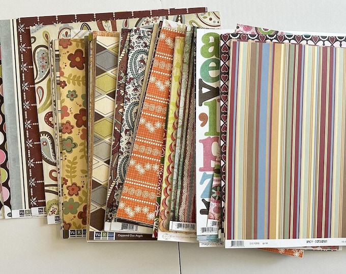 12x12 Pattern Scrapbook Paper, My Minds Eye, Vintage Scrapbook Paper ...
