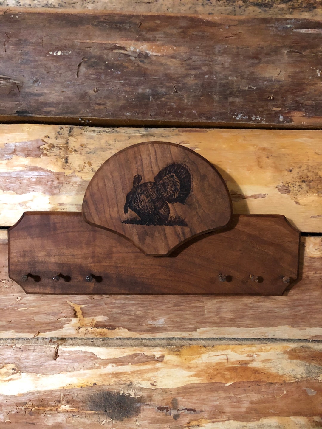 Handmade Turkey Fan/multiple Beard Plaque - Etsy