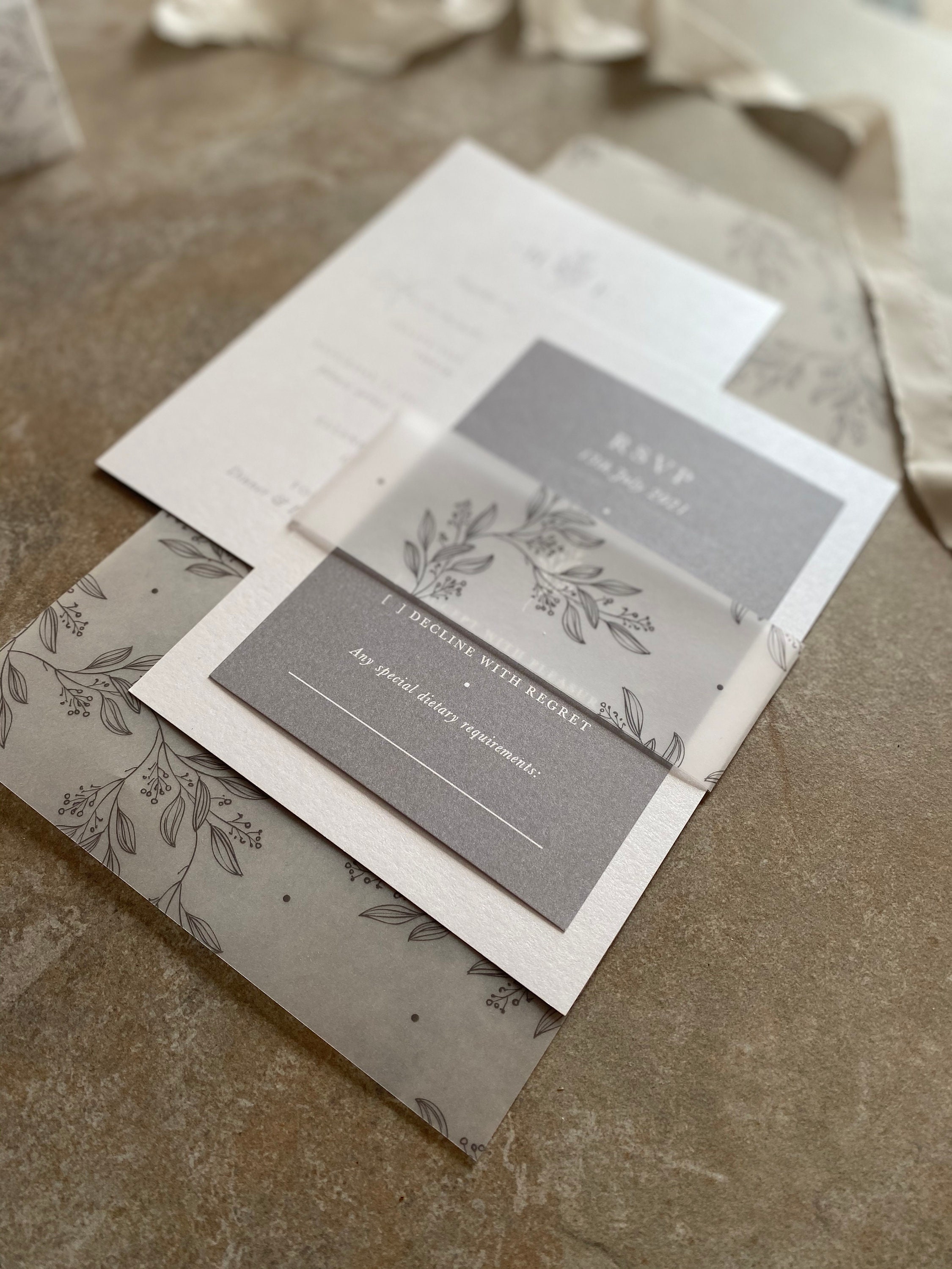 Josephine Wedding Invitation Calligraphy Wedding Invitation | Etsy