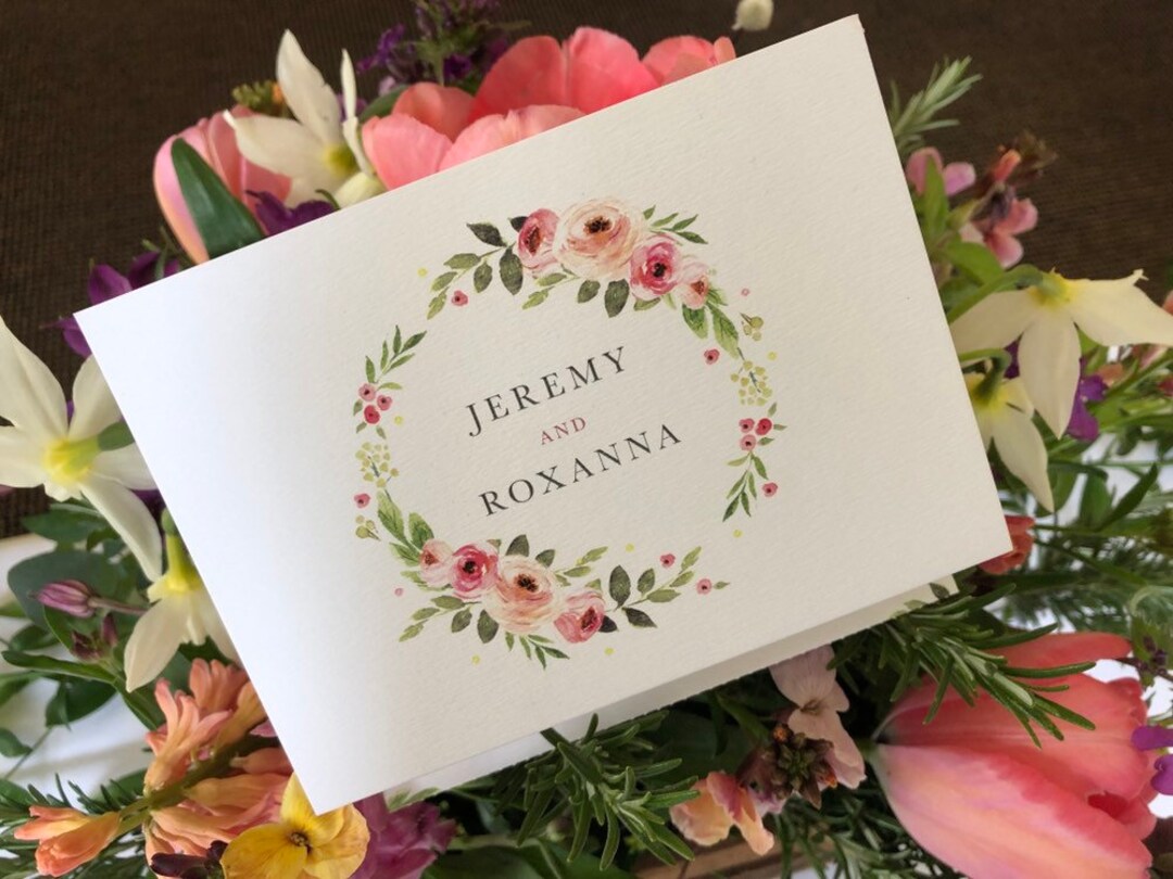 Floral Wedding Invitation Concertina Invitation Flowers - Etsy