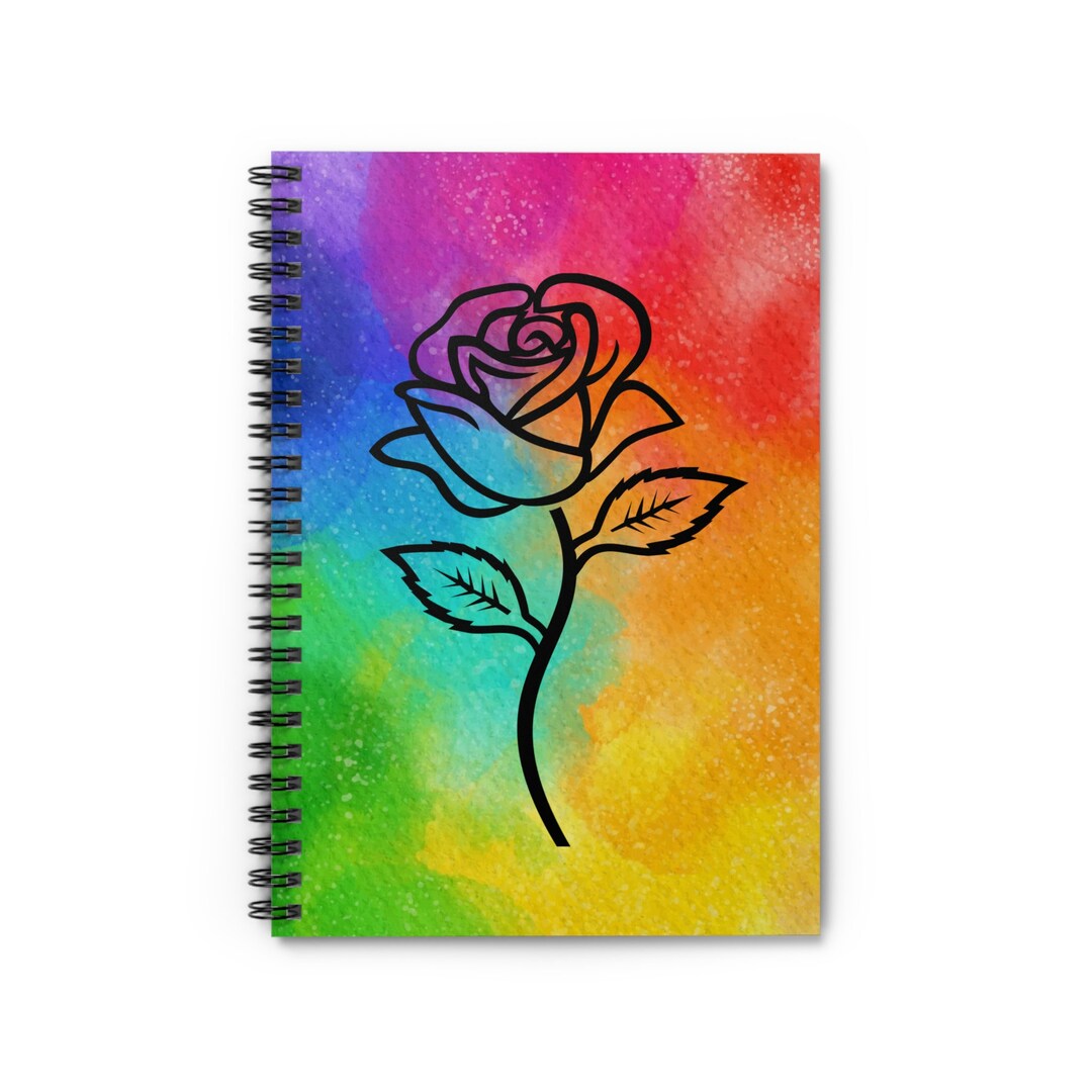 Rose Watercolor - Spiral Notebook - Etsy