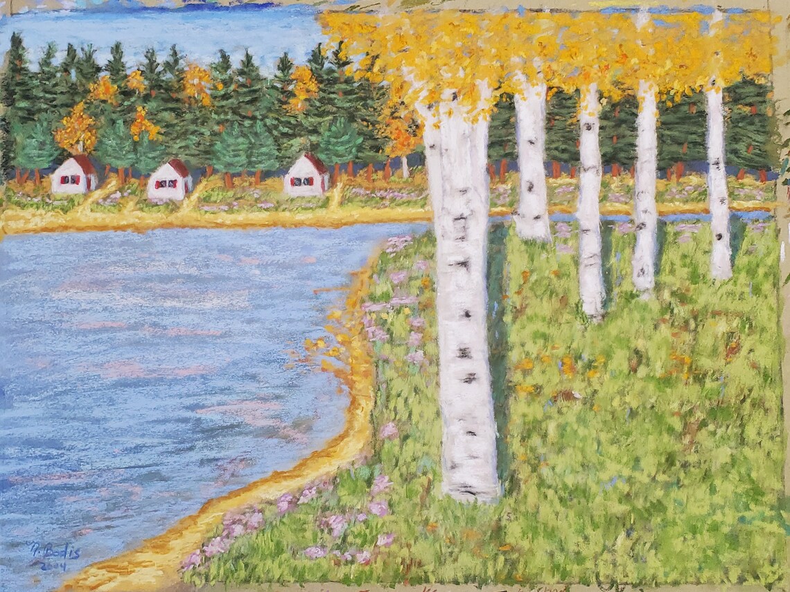 Gulliver Lake Michigan Upper Peninsula Old Deerfield Inn Painting - Etsy