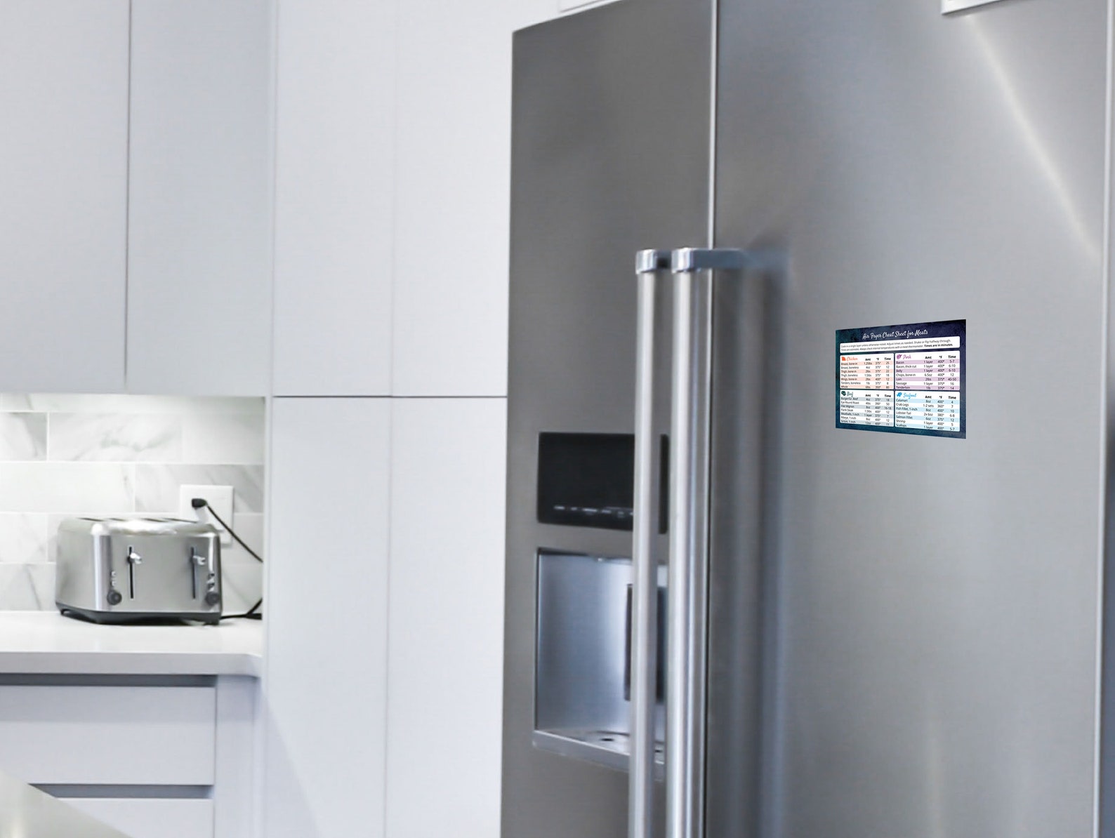 Kitchen Magnet, Cooking Magnet, Cook Time, Air Fryer Cheat Sheet ...