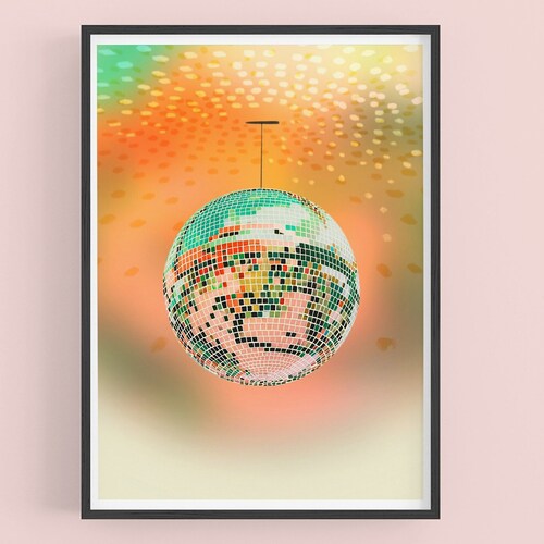 Disco Ball Art Print - Etsy