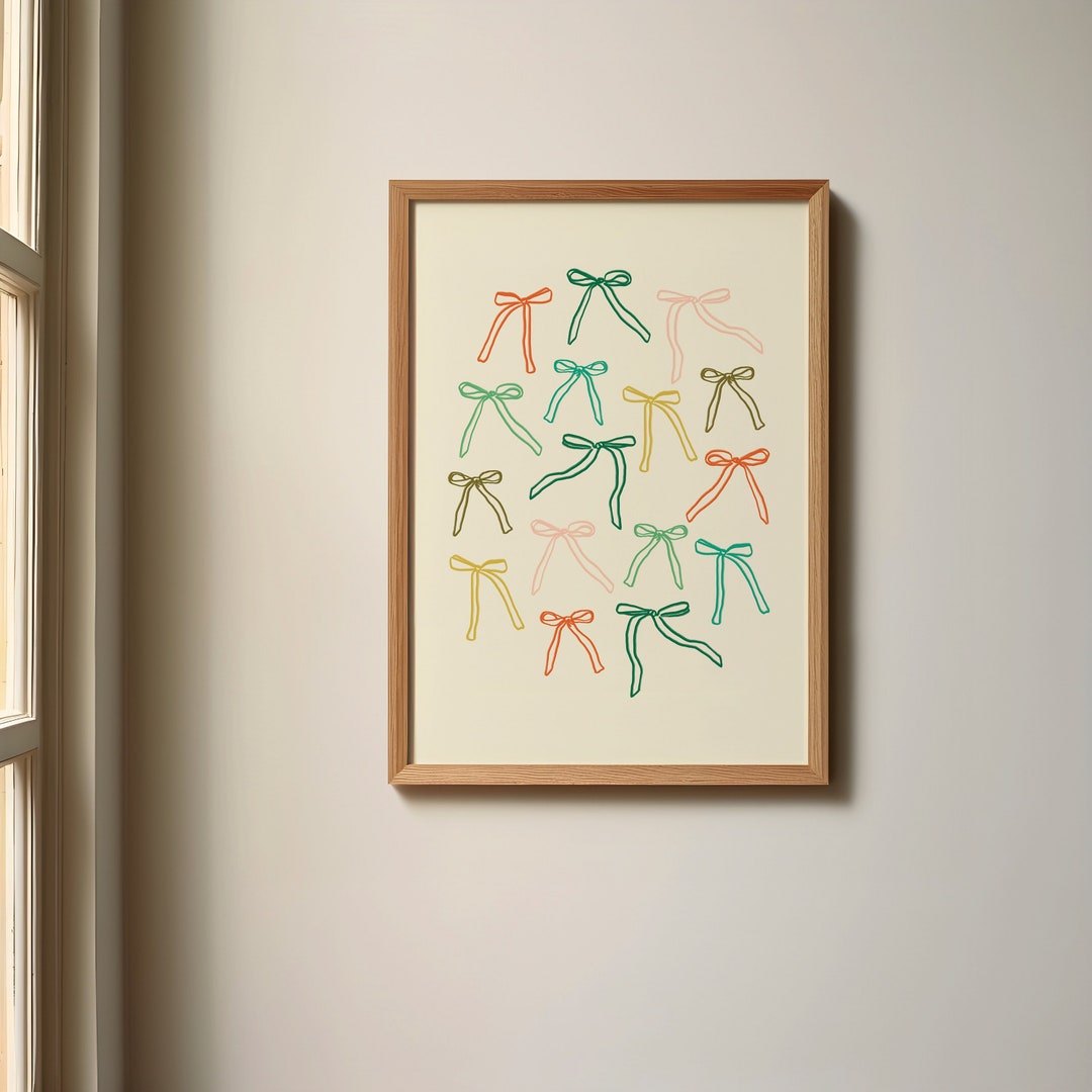 Colourful Bows Art Print - Etsy