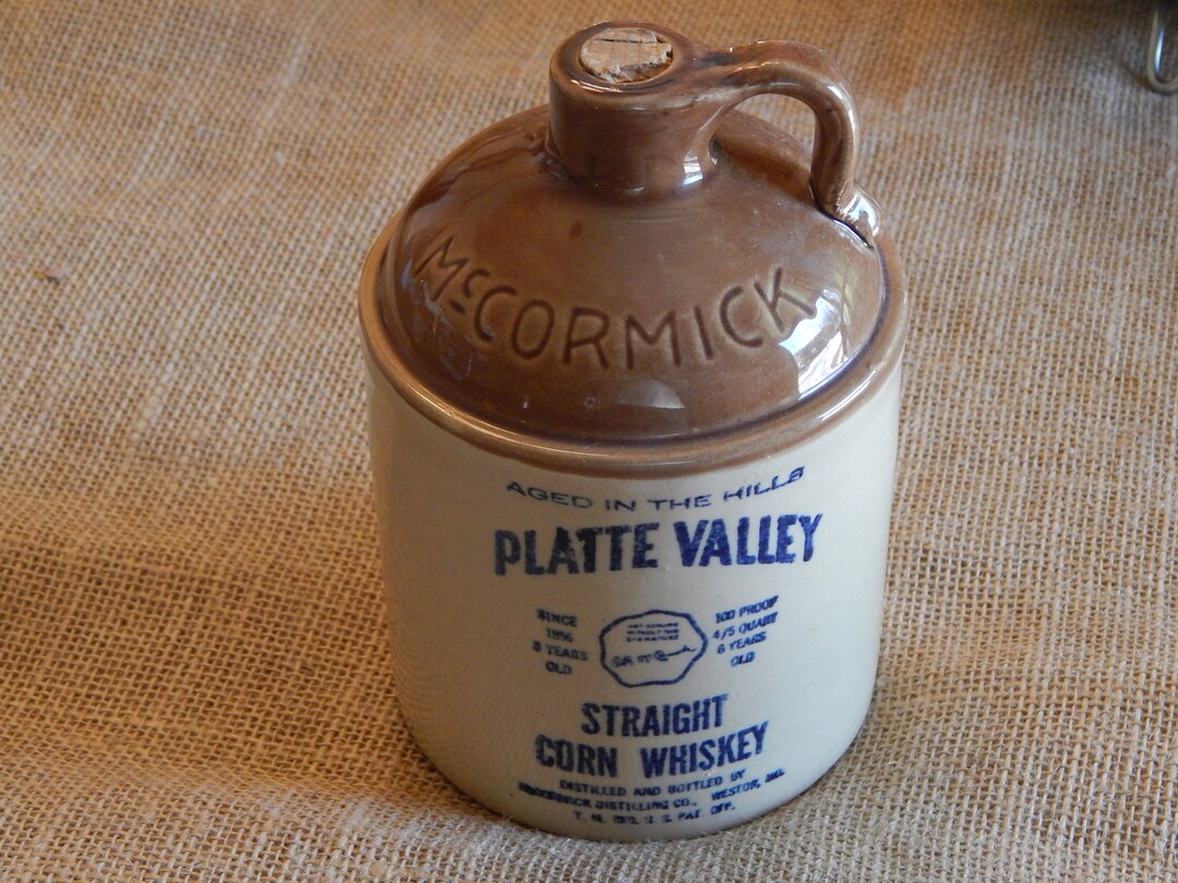 Mccormick Pottery Platte Valley Straight Corn Whiskey 4/5 Quart 100 ...