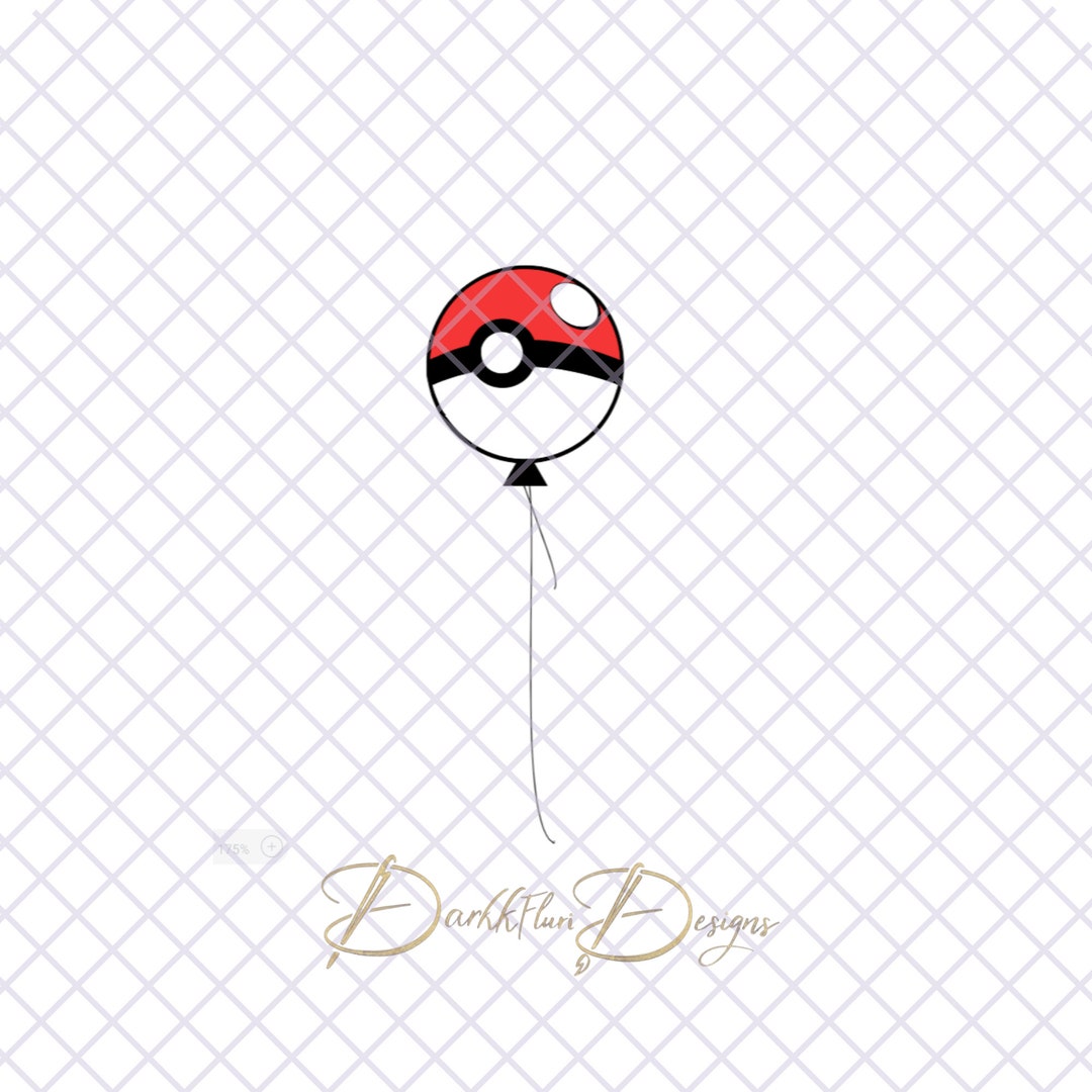 Pokeball Balloon SVG, PNG Birthday/special Occasion Card - Etsy