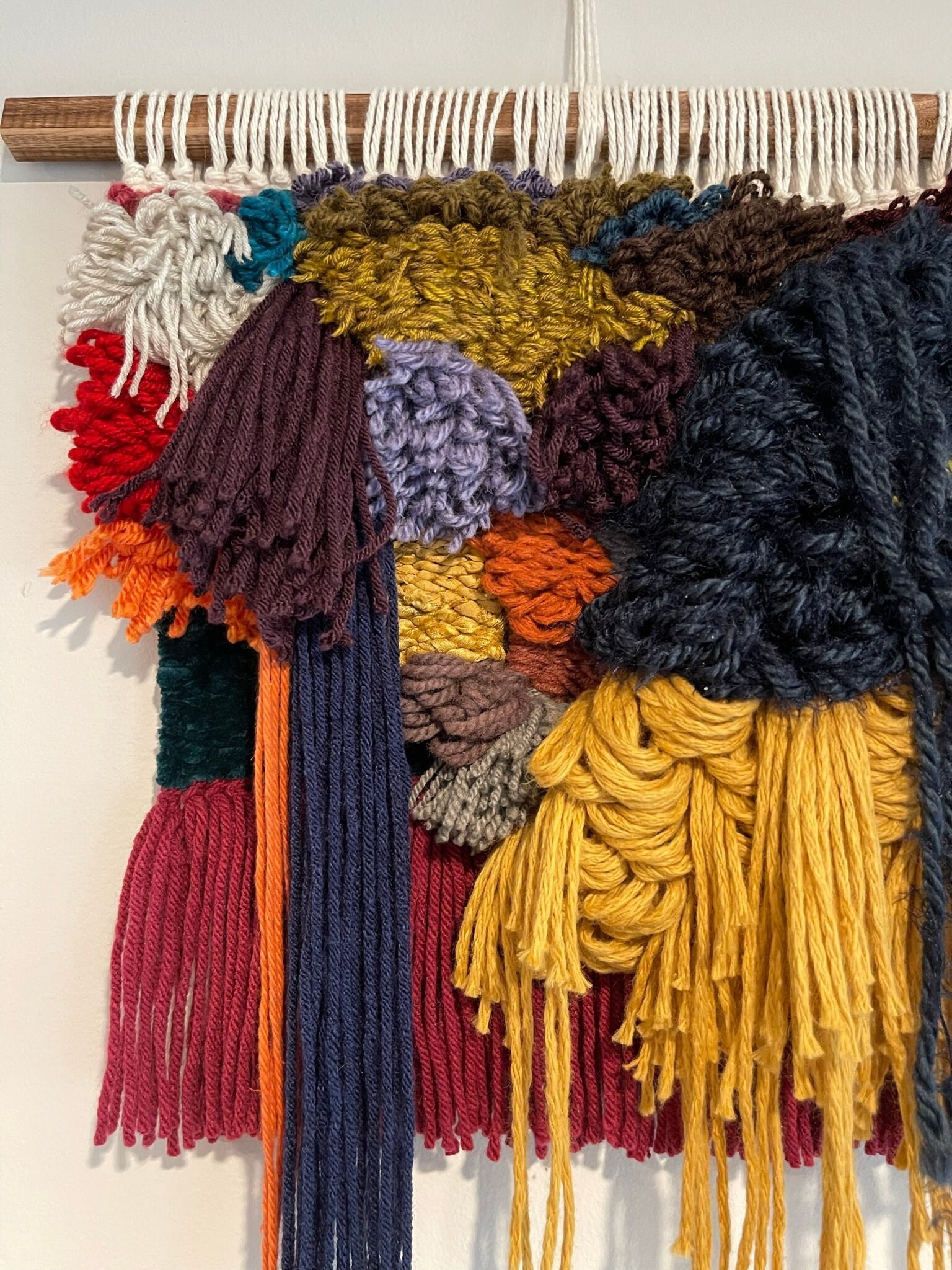 Textured Multi Colored Woven Wall Hanging Decor - Etsy