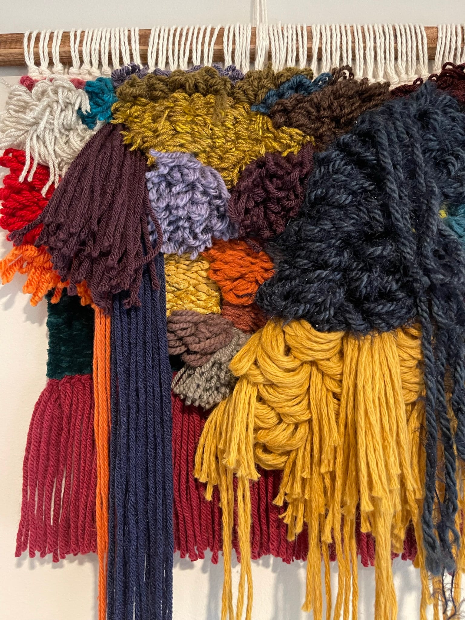 Textured Multi Colored Woven Wall Hanging Decor - Etsy