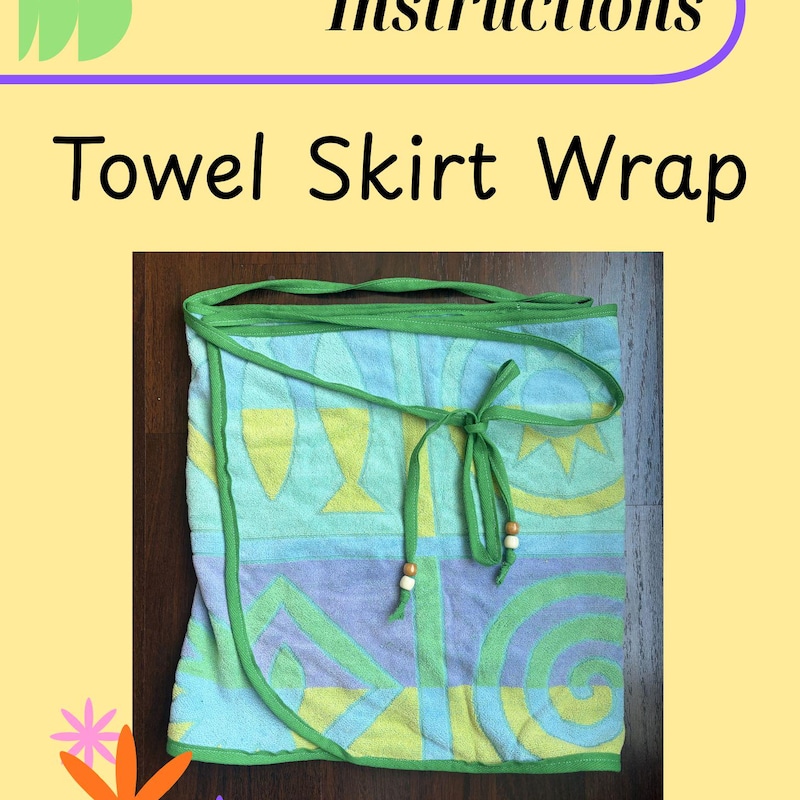 Wrap Towel Skirt Pattern - Etsy