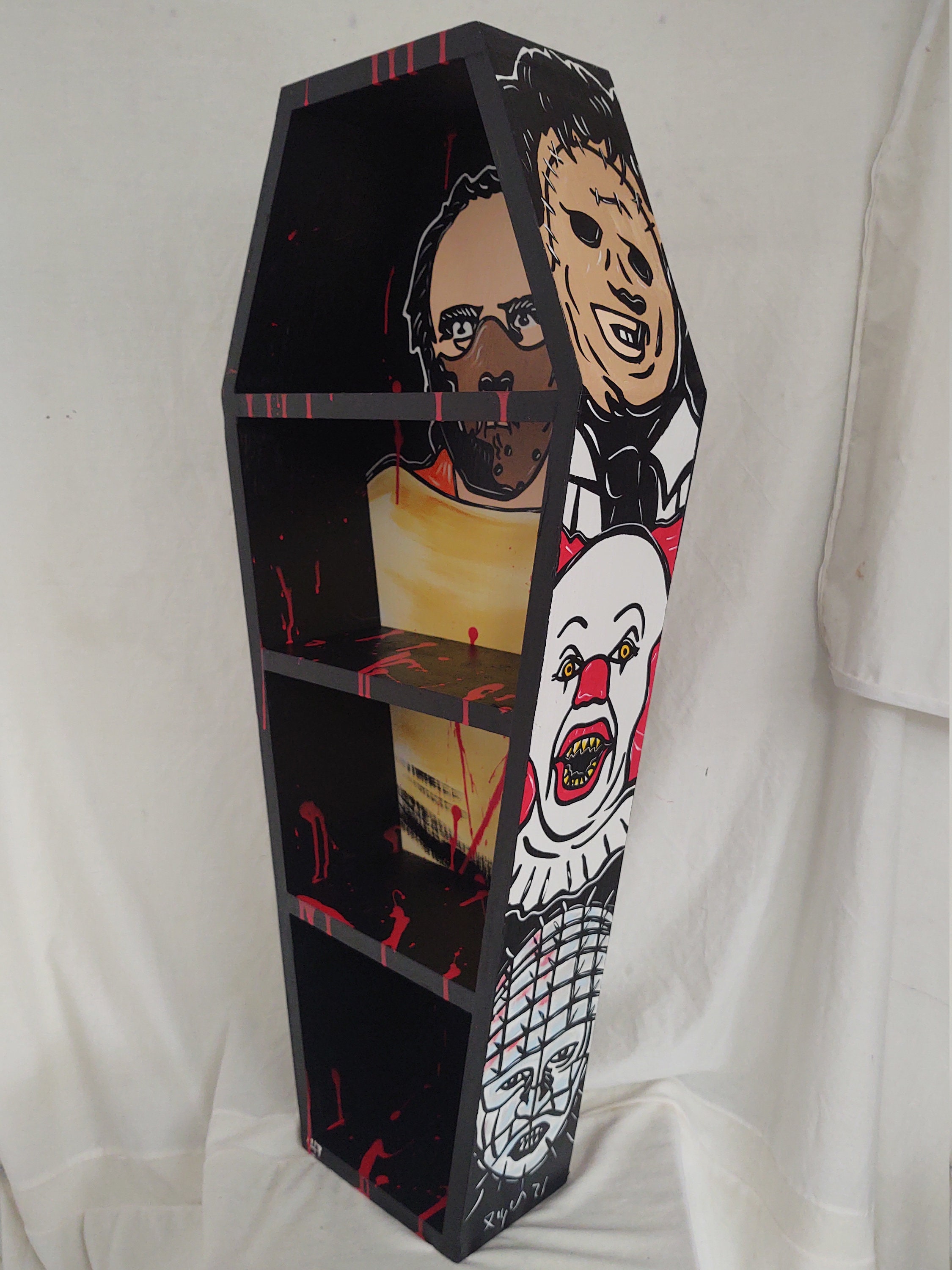 Serial Killers 3ft Coffin Shelf With a Back MADE TO ORDER - Etsy