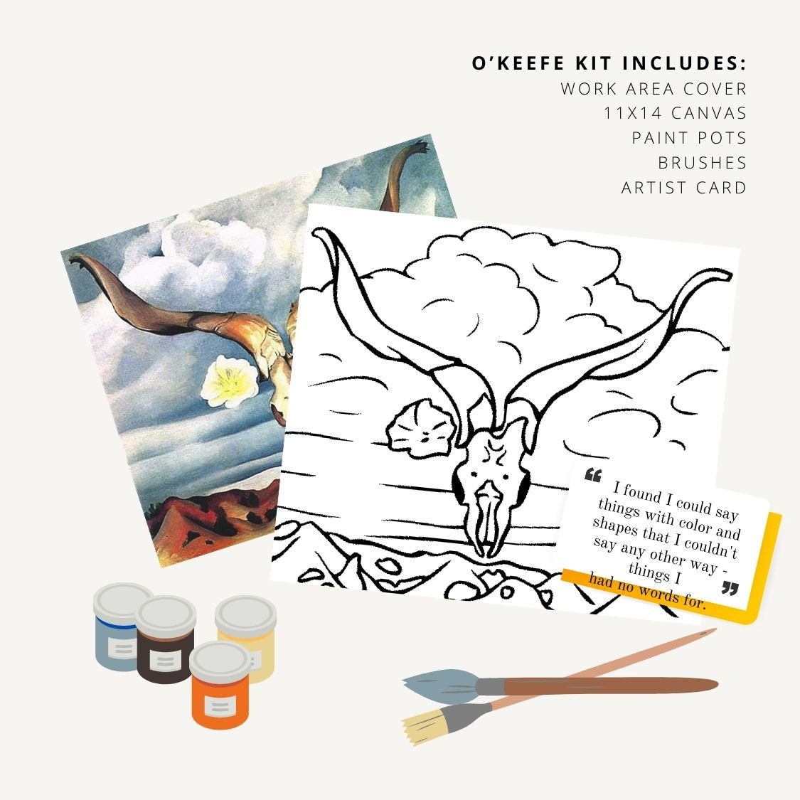 Georgia O'keeffe Artist Series Paint Kit - Etsy