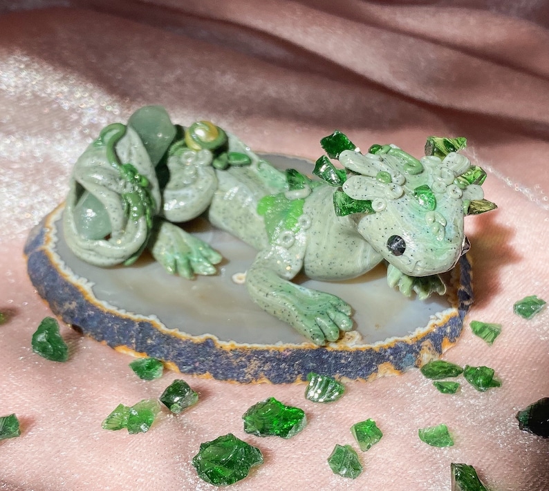 Polymer Clay Crystal Guardian Axolotl - Etsy