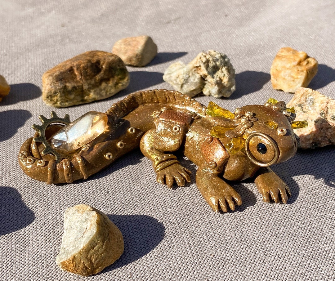 Polymer Clay Crystal Guardian Axolotl - Etsy