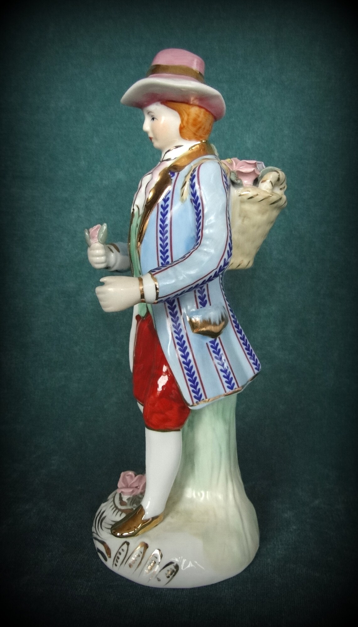 Limoges Figurine Couple Gathering Flowers in Period Costumes | Etsy