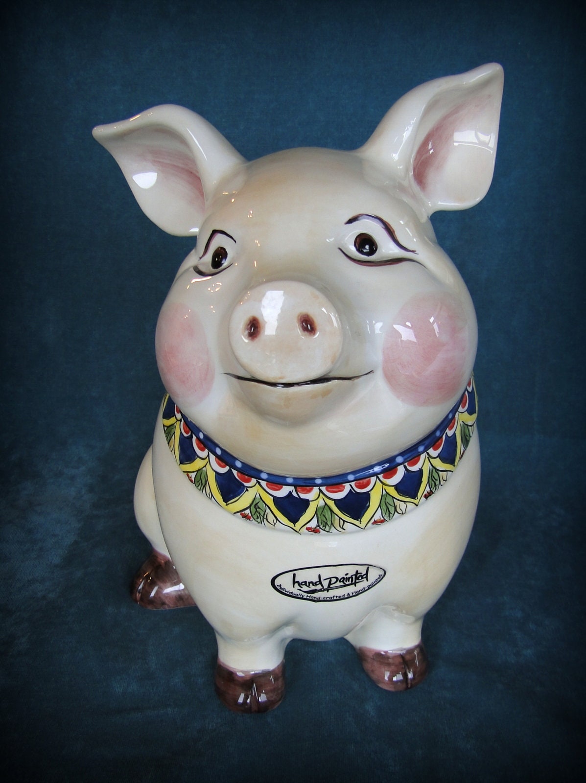 Sitting Pig Ceramic Figurine 12 1/2" Tall- Table Tops Gallery Hand ...