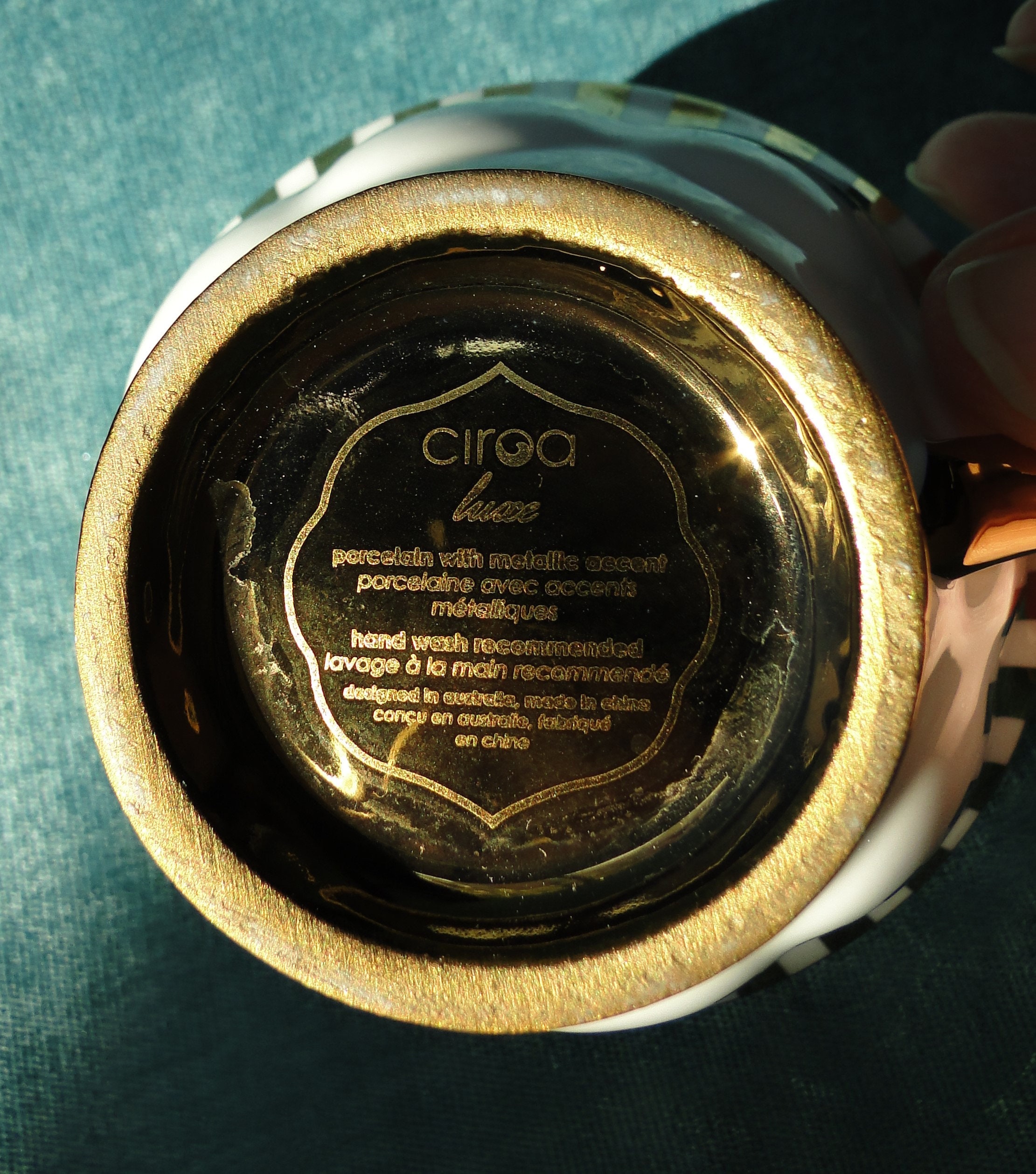 Royal Albert Heirloom 7 Plate with Gold and White Striped Ciroa Luxe ...