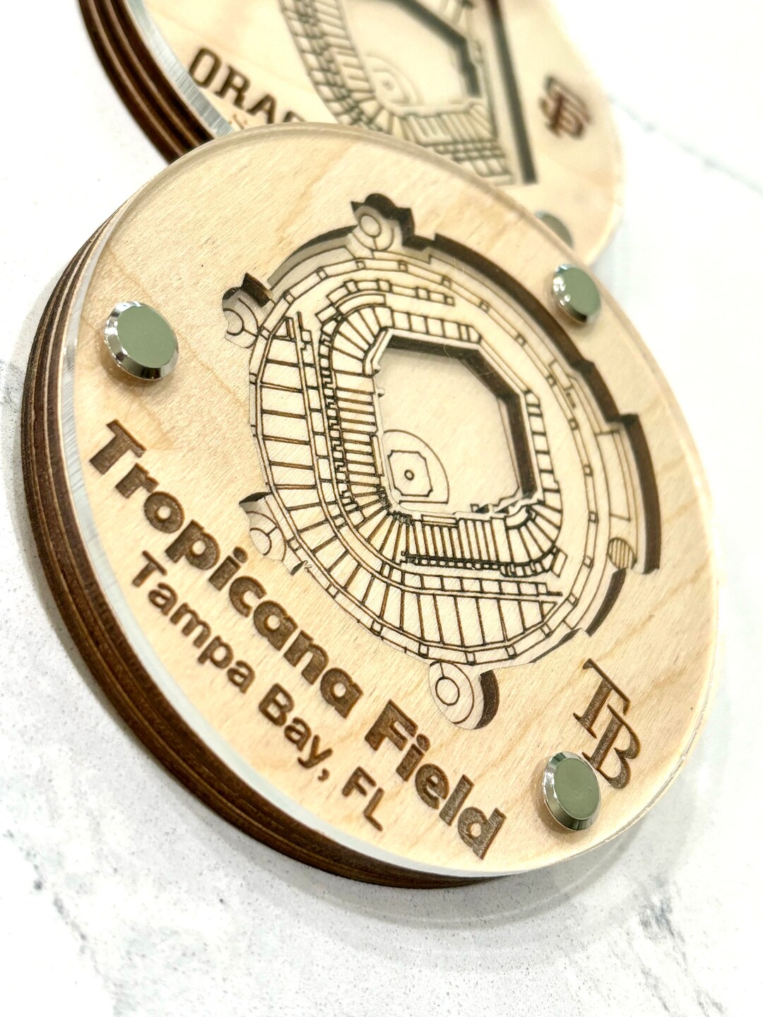 MLB Baseball Stadium Coasters Set Layered Coaster of MLB Team Stadiums ...