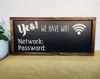 Welcome Wifi Sign - Etsy