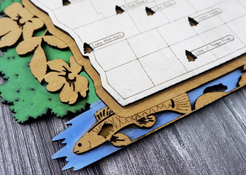 Iowa State Park Travel Map Wood: Customizable Road Trip Decor - Etsy