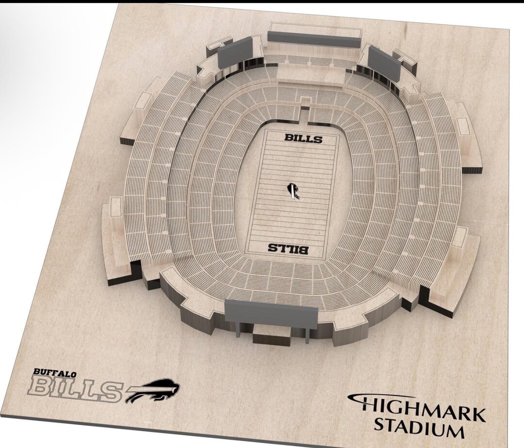 Highmark Stadium 3D Model: Laser Cut Football Field Replica - Etsy