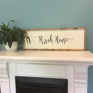 Rivah House River House Distressed Wood Framed Sign - Etsy