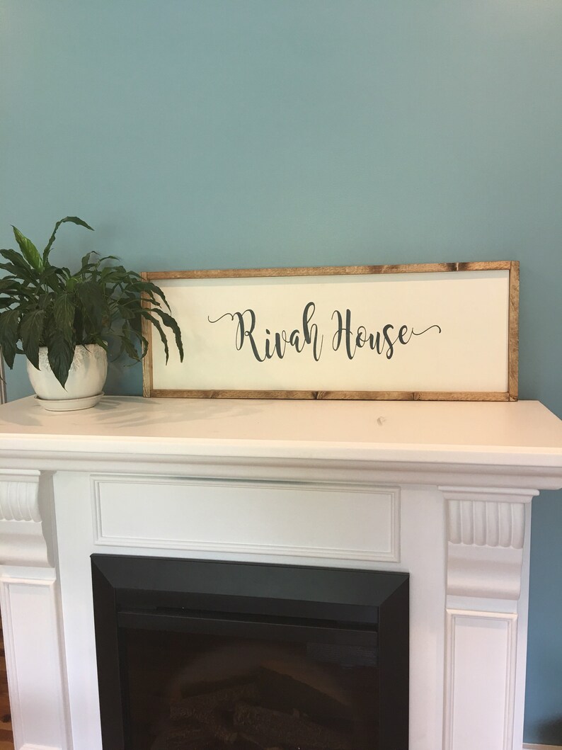 Rivah House River House Distressed Wood Framed Sign | Etsy