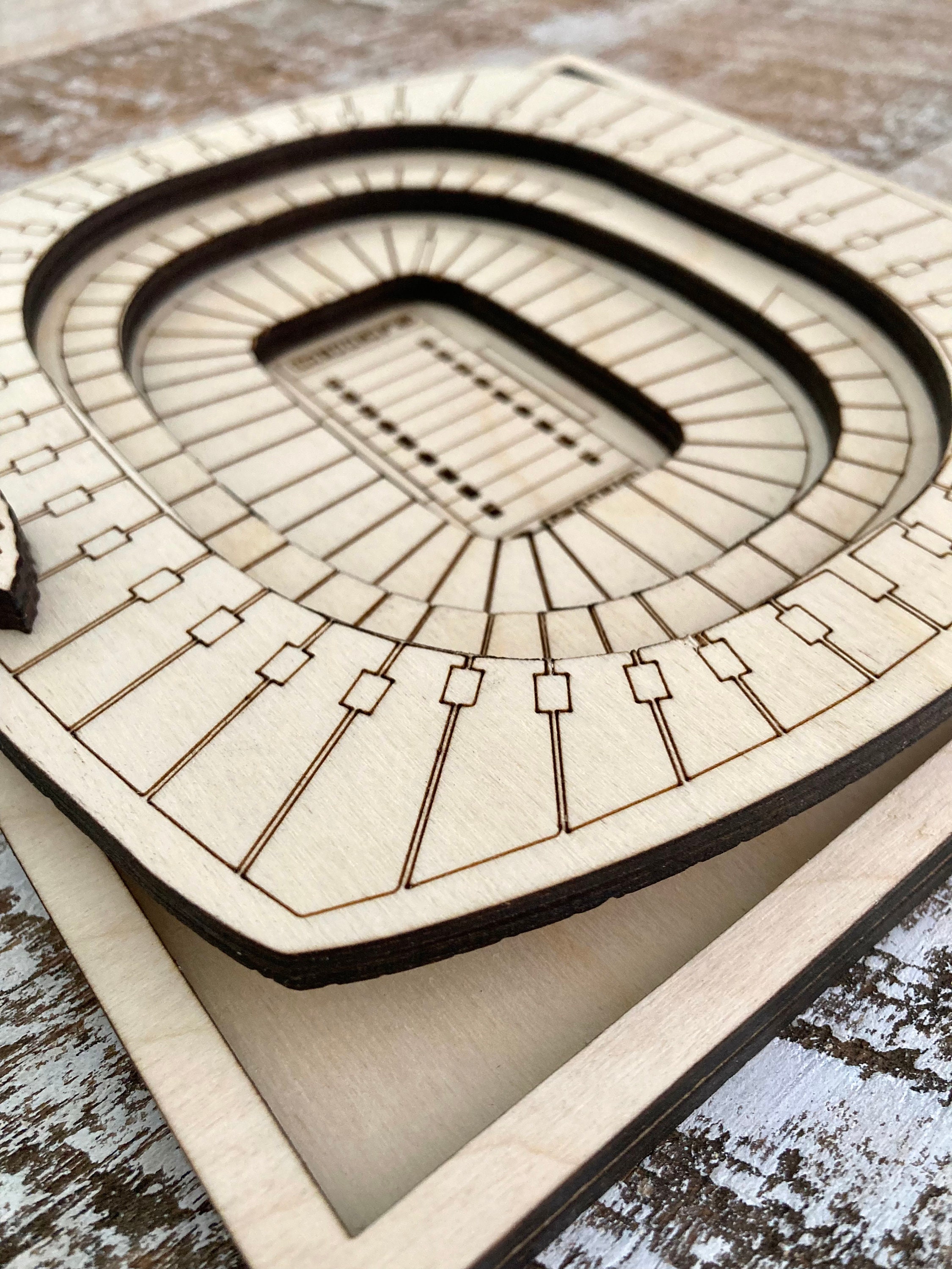 Football Stadium 3D Model Football Field Laser Cut Football | Etsy UK