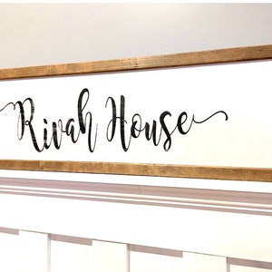 Rivah House River House Distressed Wood Framed Sign - Etsy