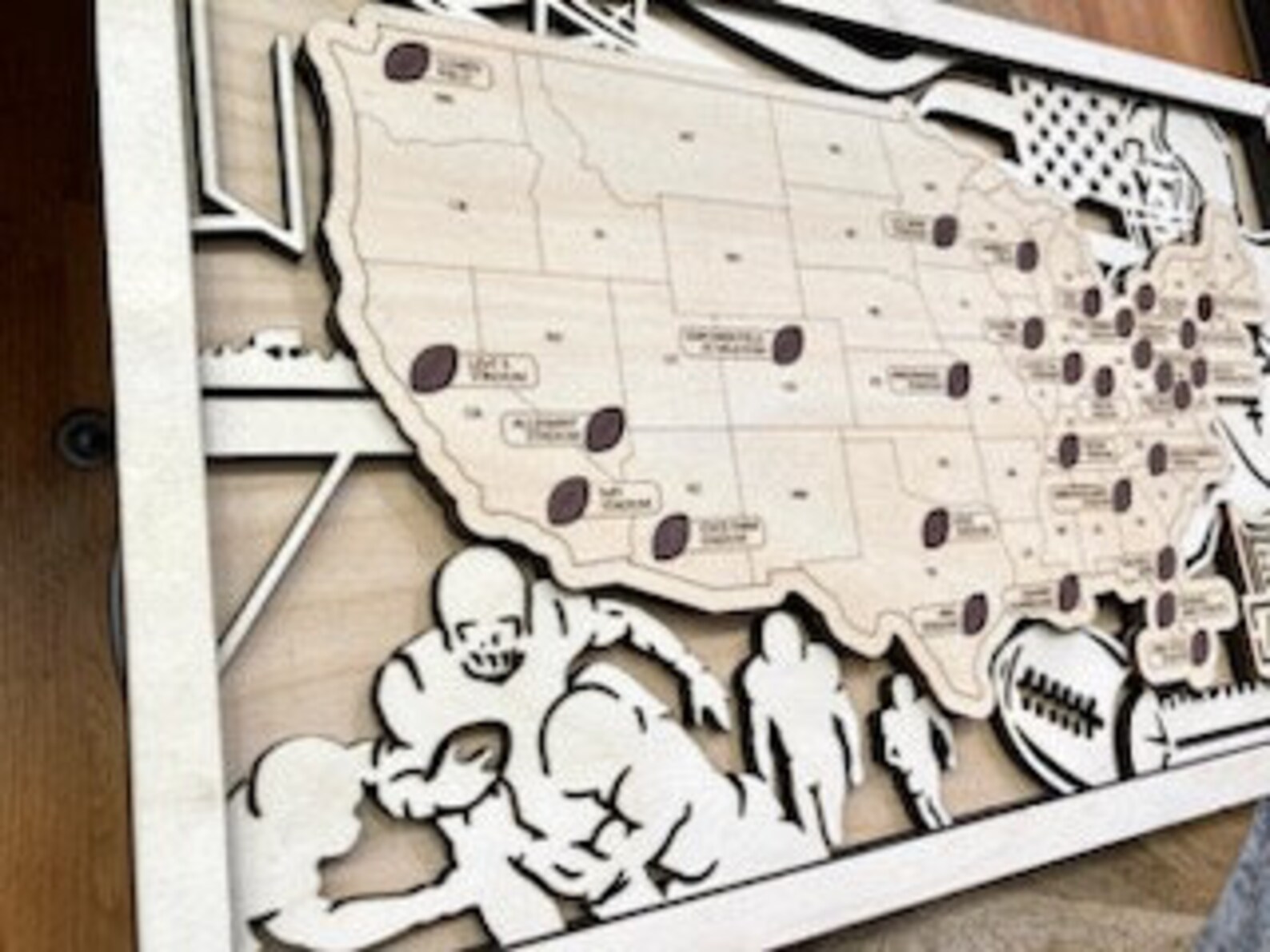 NFL Football Stadium Travel Map Bucket List United States Travel Map ...