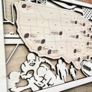 NFL Football Stadium Travel Map Bucket List United States Travel Map ...