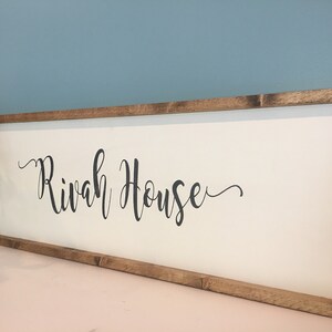 Rivah House River House Distressed Wood Framed Sign - Etsy