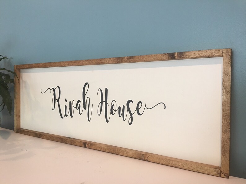 Rivah House River House Distressed Wood Framed Sign | Etsy