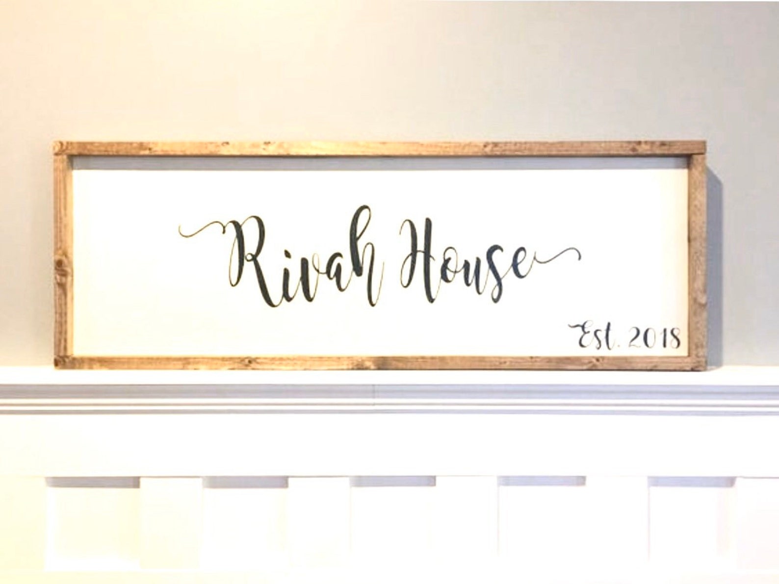 Rivah House River House Distressed Wood Framed Sign | Etsy