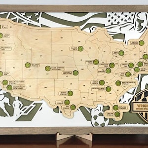 USSF Soccer Stadium Travel Map Bucket List United States Travel Map ...
