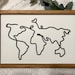 World Map Line Art World Map Wall Art One Line World Map - Etsy