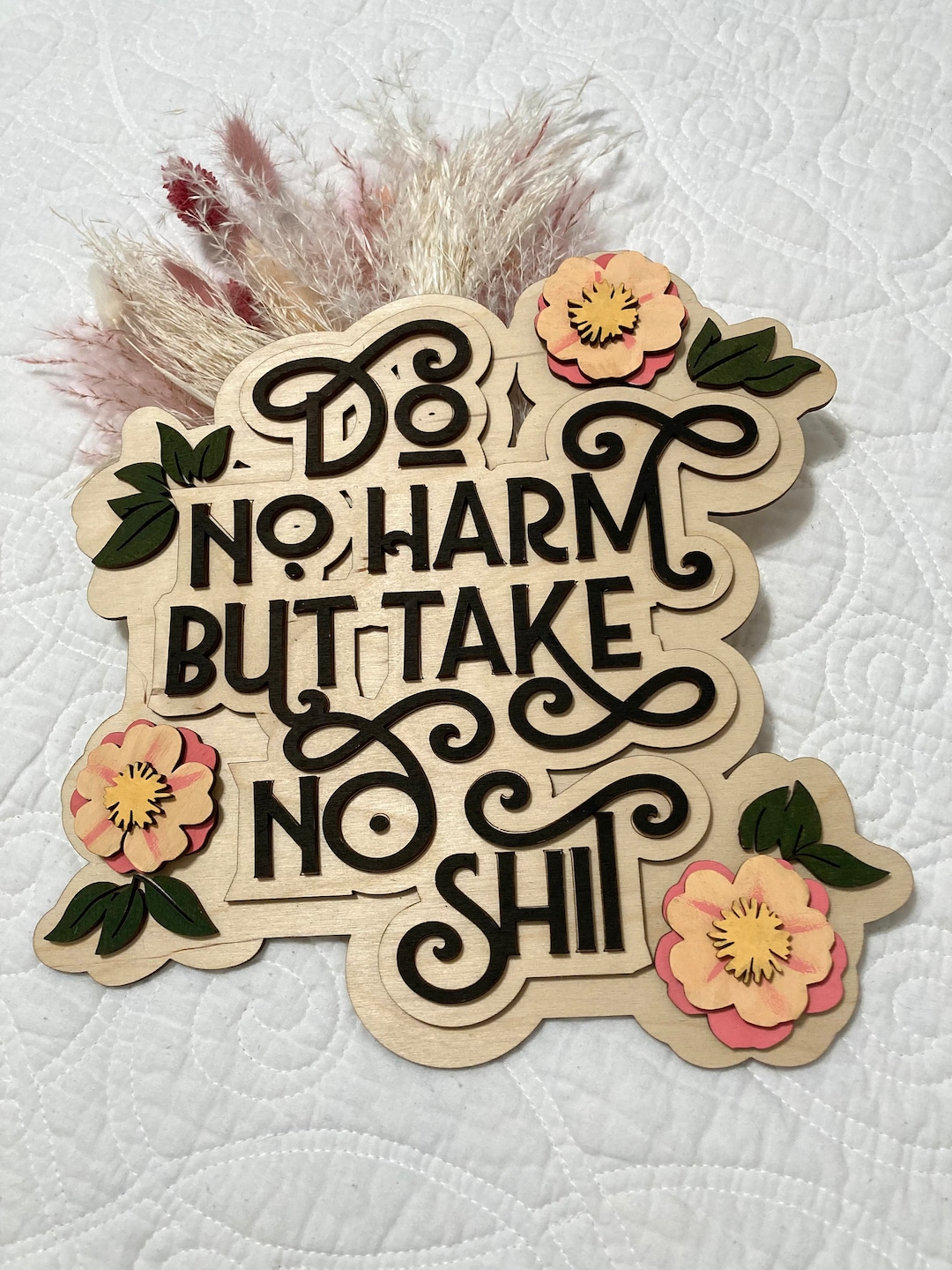 Painted Wood Sign: Do No Harm, Baltic Birch Multi-level 3D Decor - Etsy