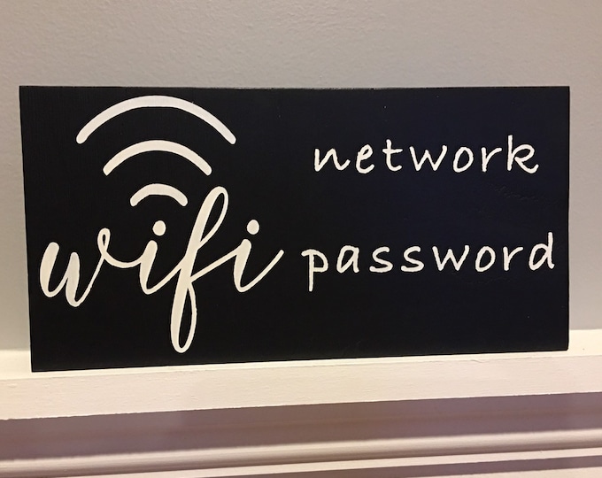 Wifi Password Sign Wifi Sign Shelf Sitter Wifi Wifi - Etsy
