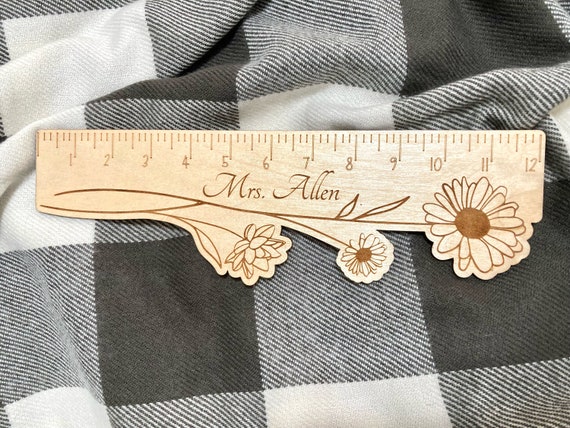 Personalized 12 Inch Wood Ruler Teacher Gift Teacher Present | Etsy