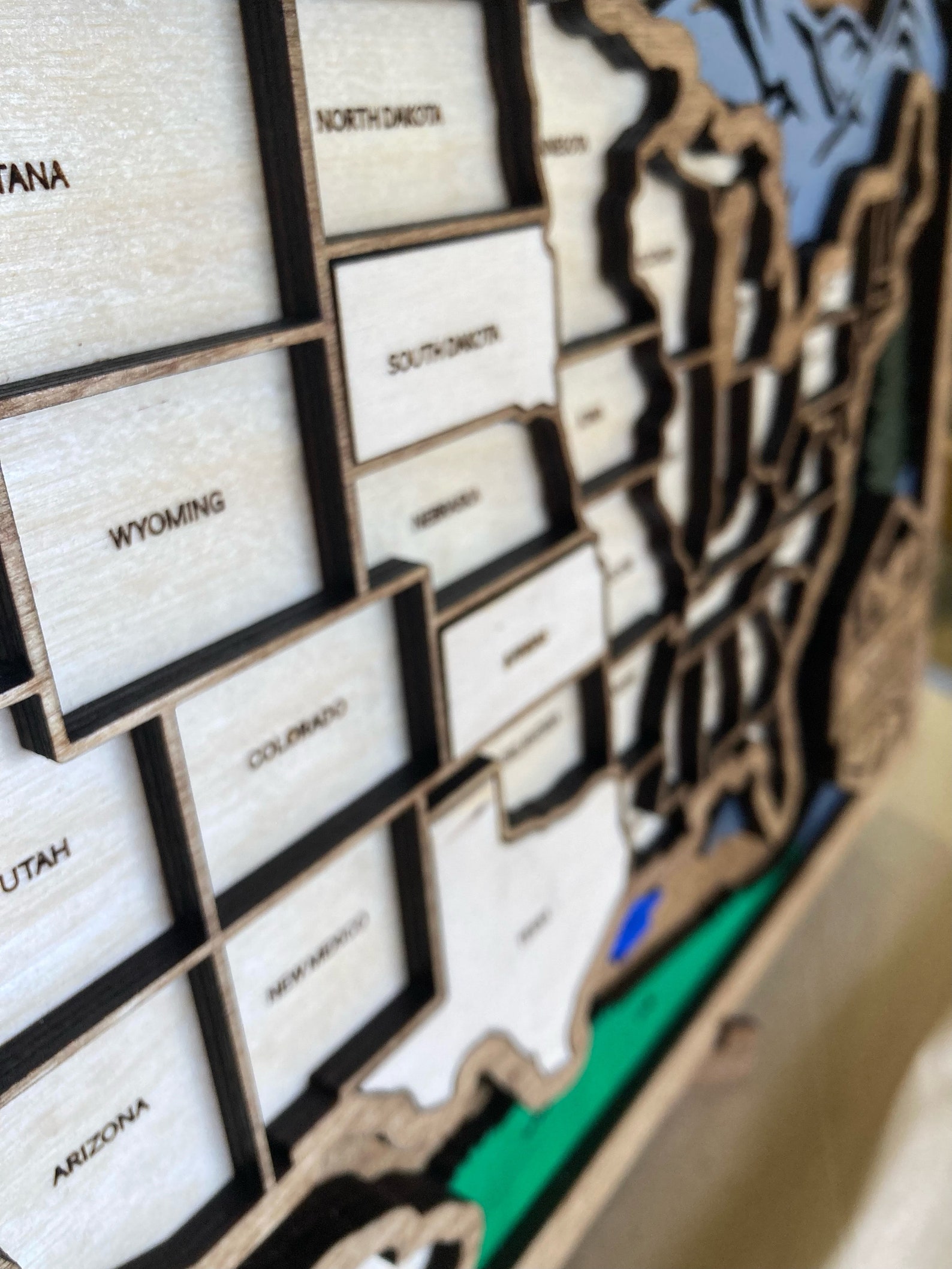 United States Travel Map Made of Wood and Fully Customizable and ...