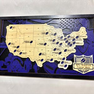 NFL Football Stadium Travel Map Bucket List United States Travel Map ...