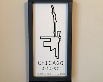 Boston Marathon Route Commemorative Wood Sign Customized | Etsy