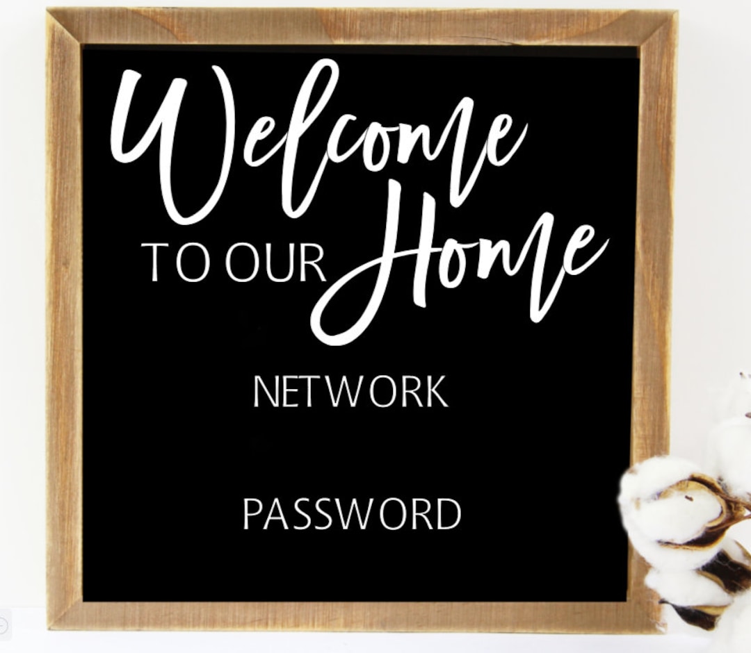 Chalkboard Wifi Password Sign: Welcome Home Decor - Etsy