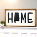 HOME Wood Framed Sign With Customizable State Logo - Etsy