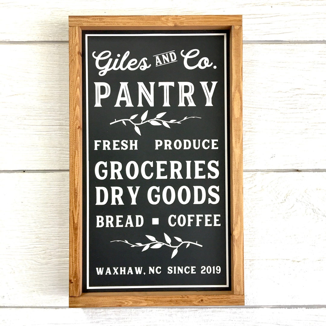 Custom Pantry Kitchen Sign Farmhouse - Etsy