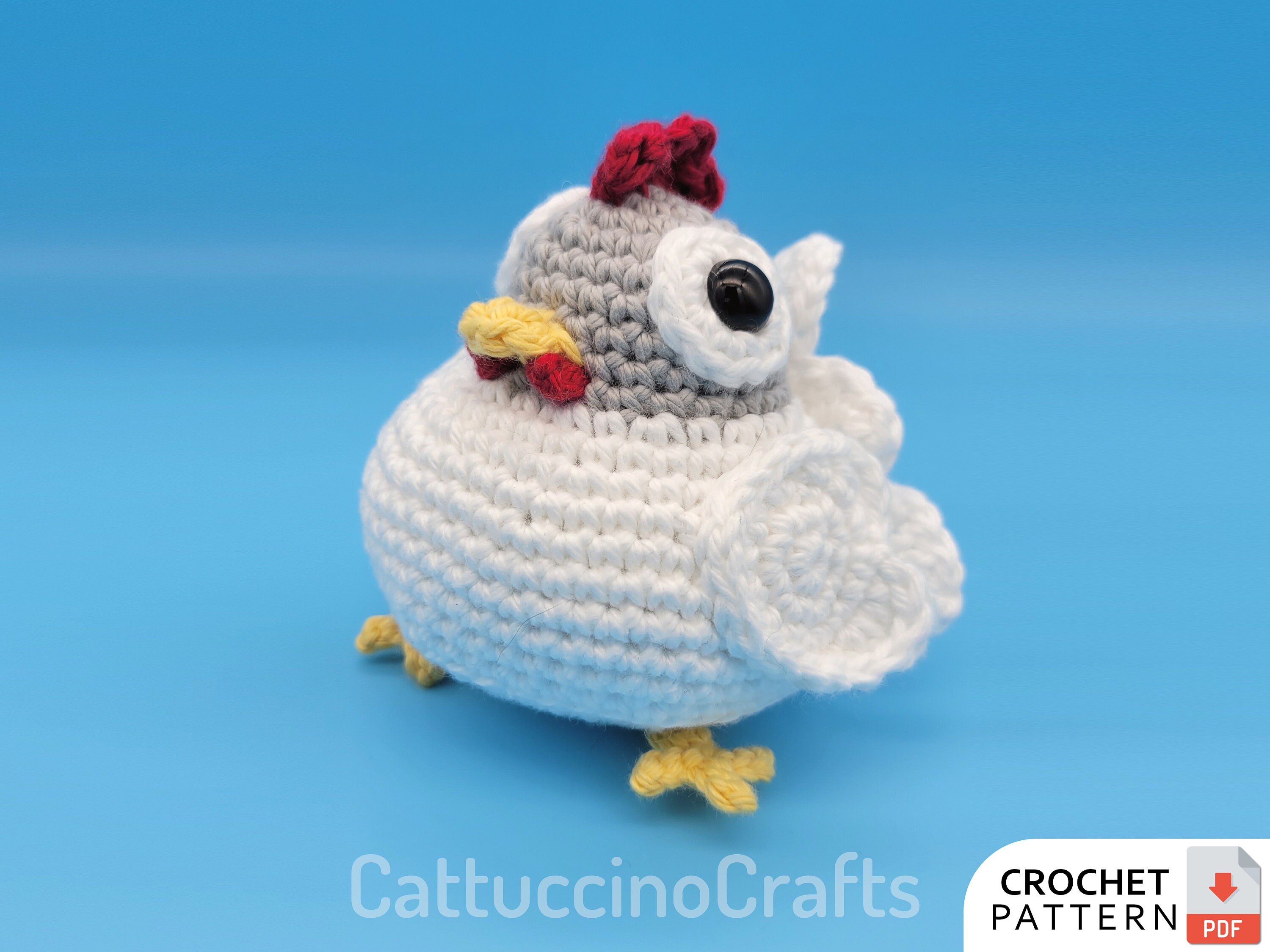Chubby Chicken Amigurumi Crochet Pattern: PDF Digital Download ...