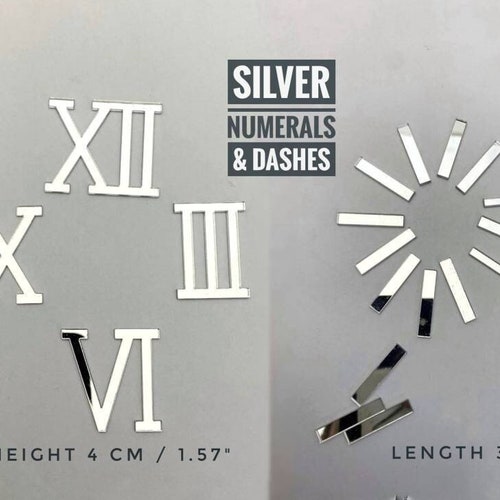 Silver Roman Numerals 4cm & Dashes 3cm for Epoxy Resin - Etsy