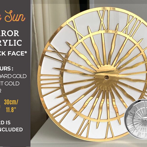 Gold Sun Clock - Etsy