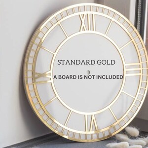 Luxurious Mirror Clock Face Gold standard or Bright Silver - Etsy