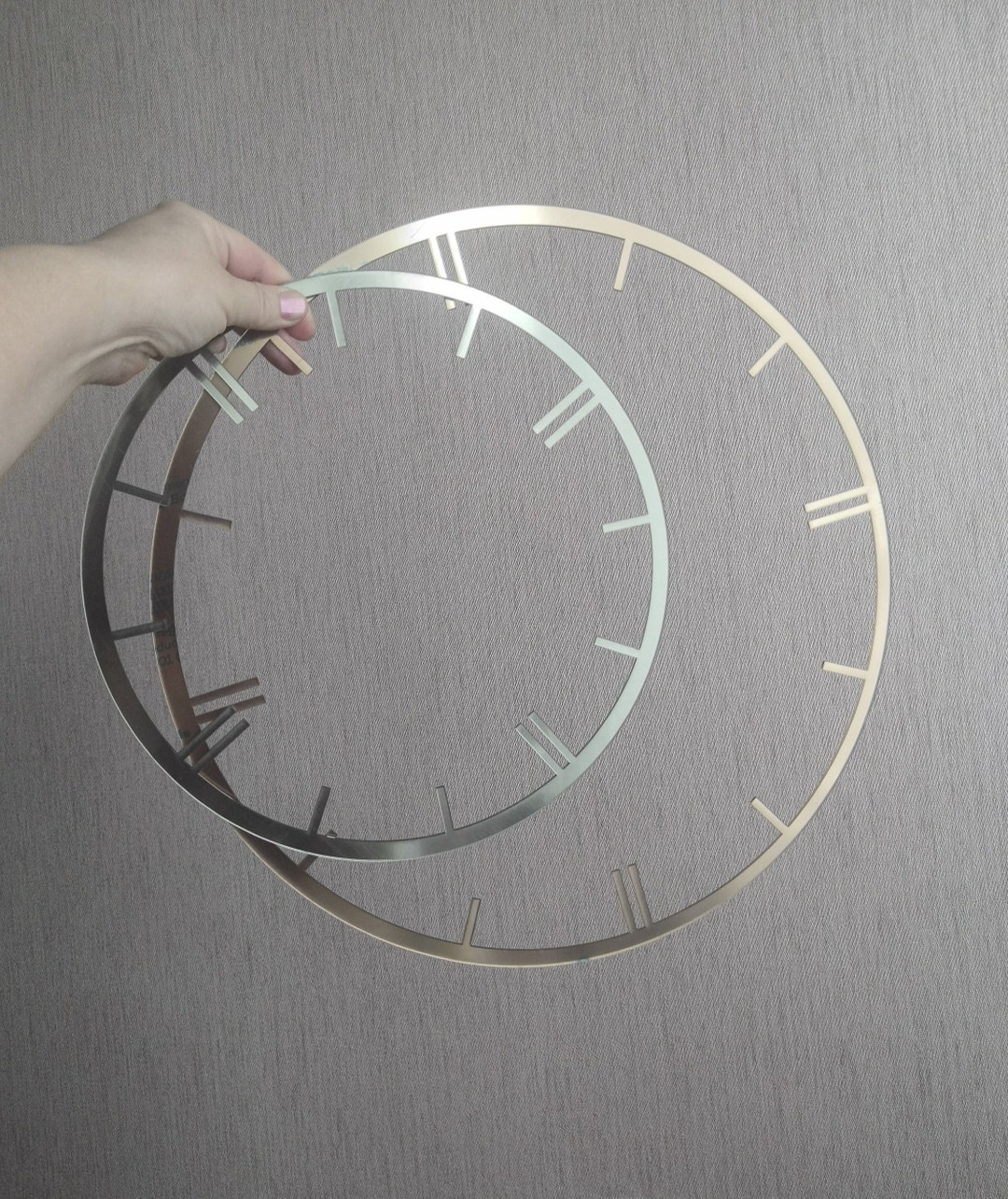 D20-40 Cm Mirrored Clock Face for Resin Epoxy Wall Clocks Without ...